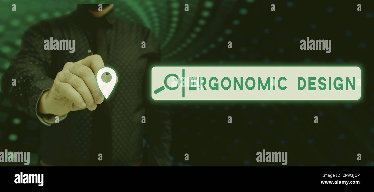 Conceptual caption Ergonomic Design, Concept meaning fitting or ...