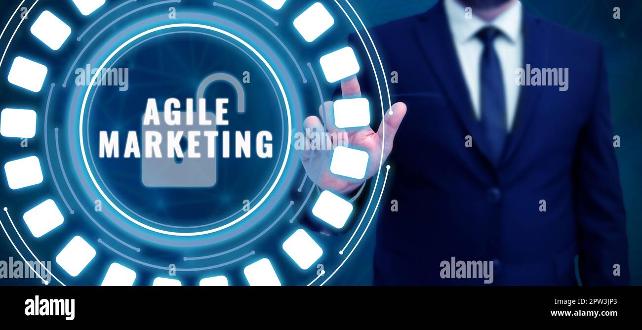 Inspiration showing sign Agile Marketing, Word for focusing team ...