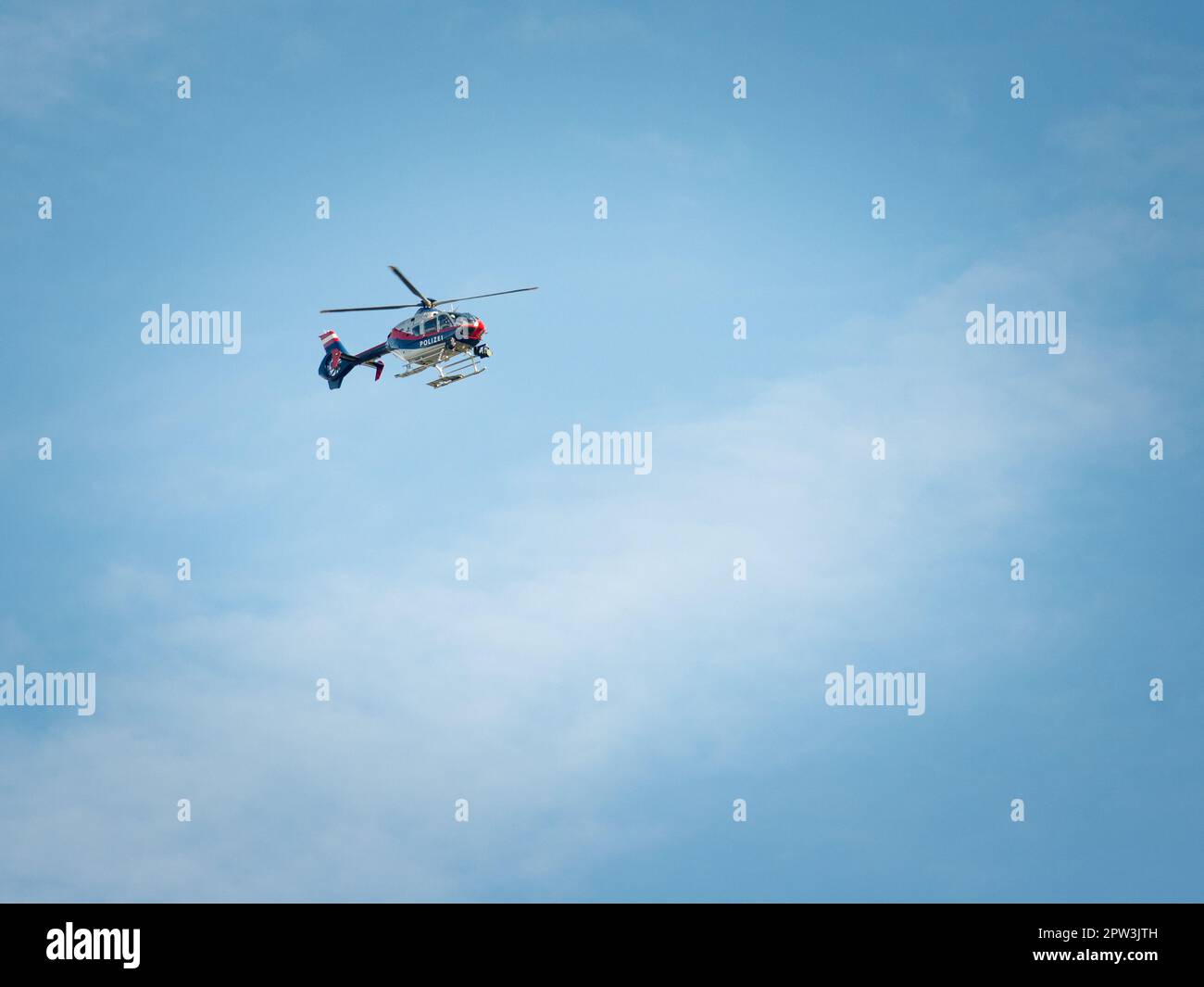Police helicopter in flight speeding hi-res stock photography and ...