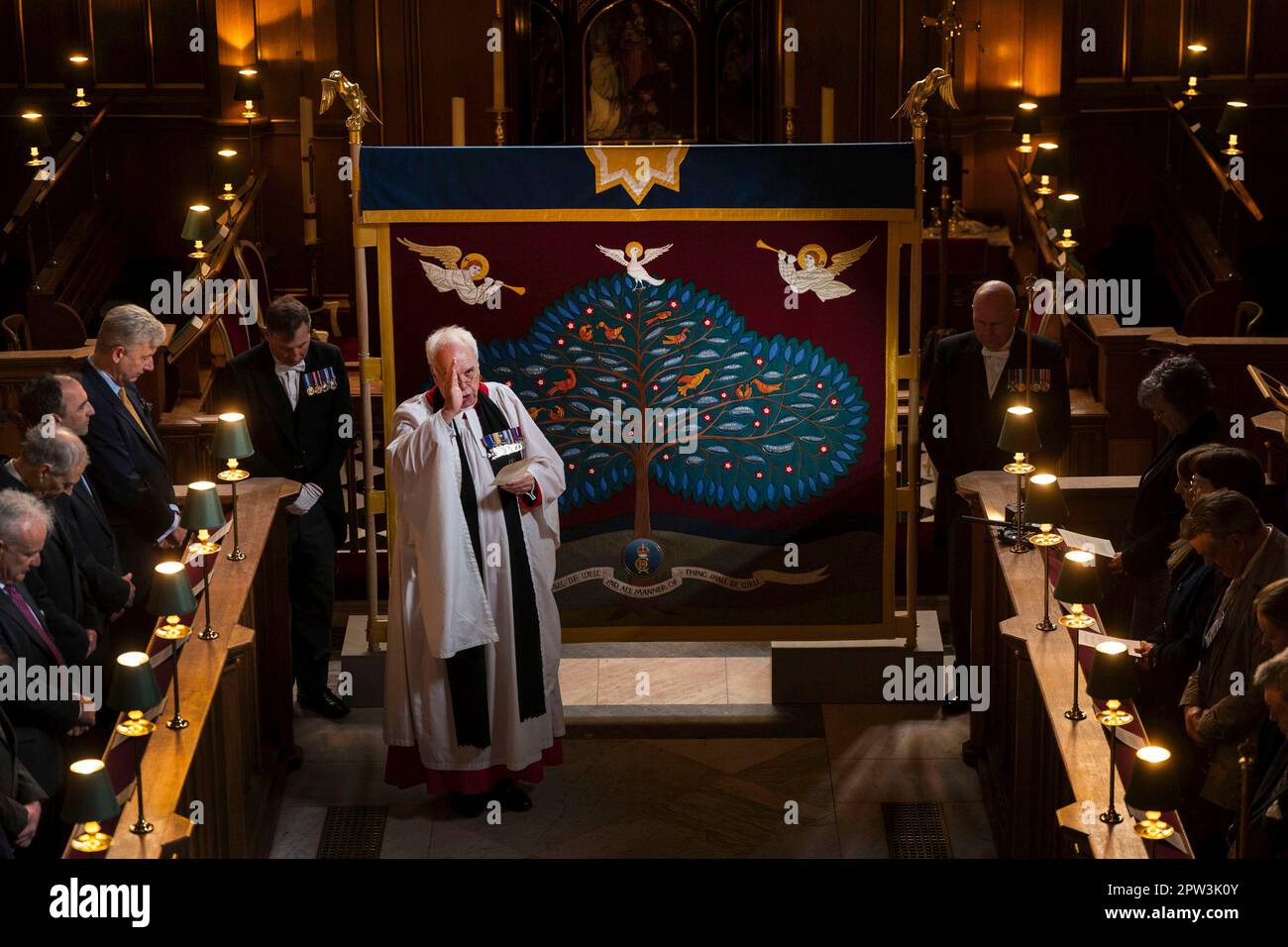 The anointing screen which will be used in the coronation of Britain's ...