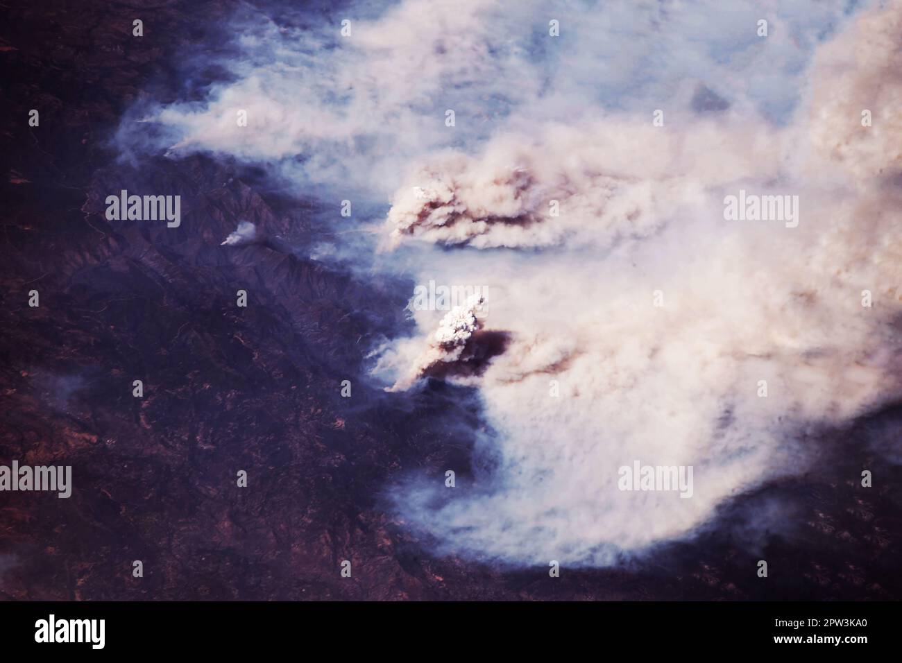 Big forest fires from outer space. Elements of this image furnished ...
