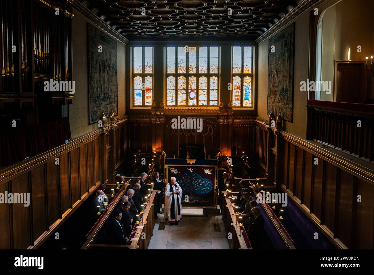 The anointing screen which will be used in the coronation of King ...