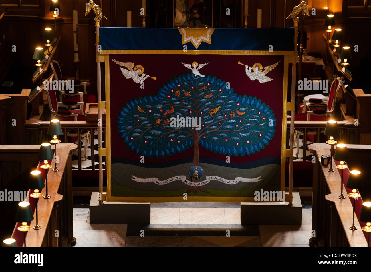 The anointing screen which will be used in the coronation of King ...