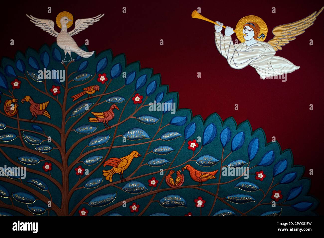 Detail of the anointing screen, which will be used in the coronation of ...