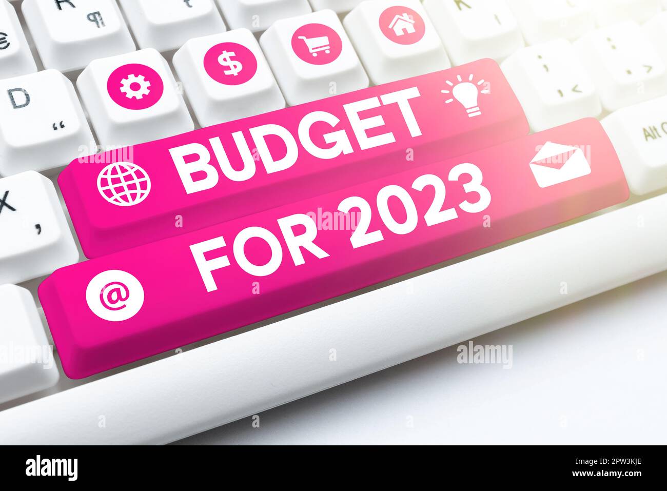 Text showing inspiration Budget For 2023, Business overview An written ...