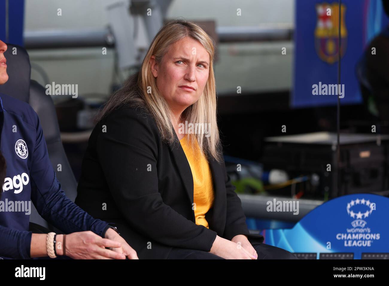 BRCELONA, SPAIN - APRIL 27: Emma Hayes of Chelsea FC Women during the ...