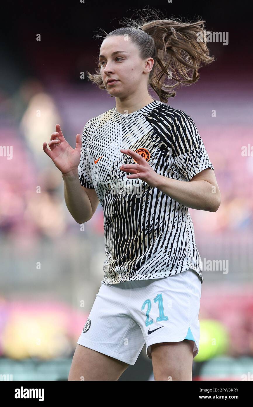 BRCELONA, SPAIN - APRIL 27: Niamh Charles of Chelsea FC Women during ...