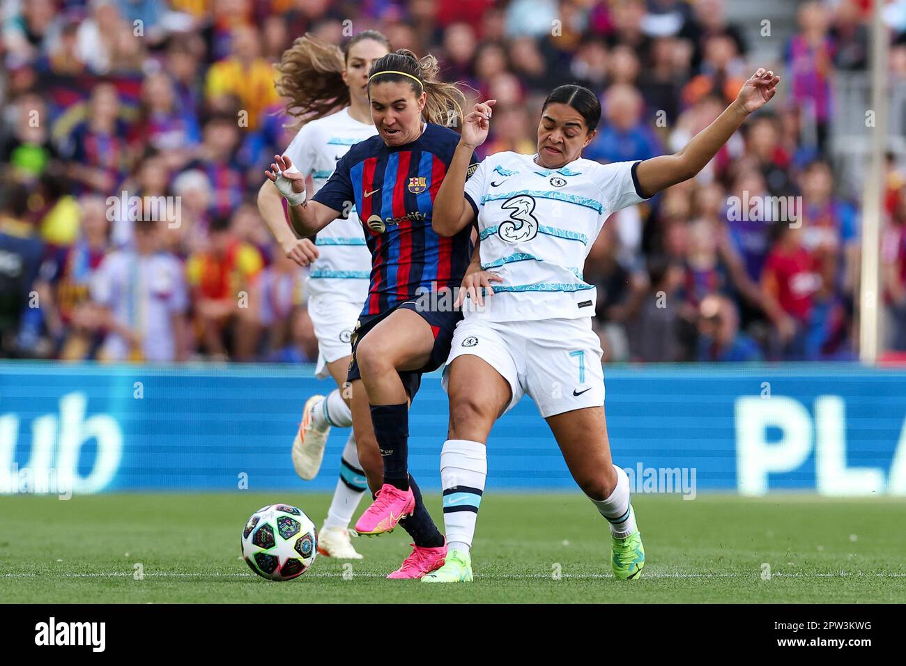 BRCELONA, SPAIN - APRIL 27: Mariona Caldentey of FC Barcelona in action ...