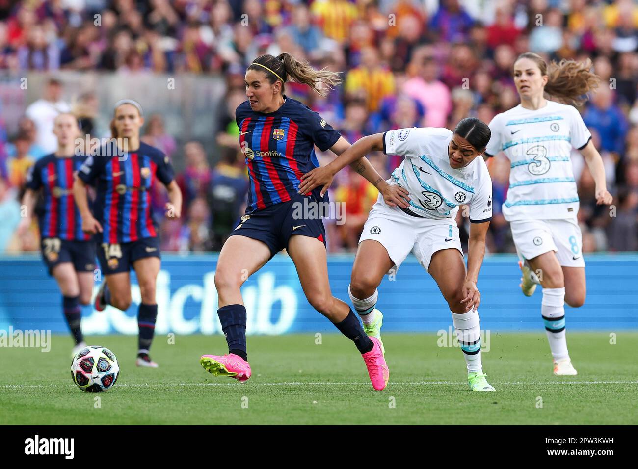 BRCELONA, SPAIN - APRIL 27: Mariona Caldentey of FC Barcelona in action ...