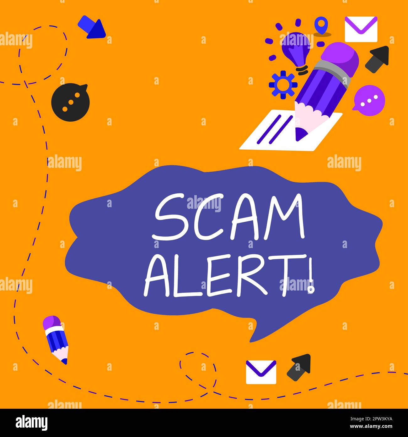 Text sign showing Scam Alert, Word Written on warning someone about ...
