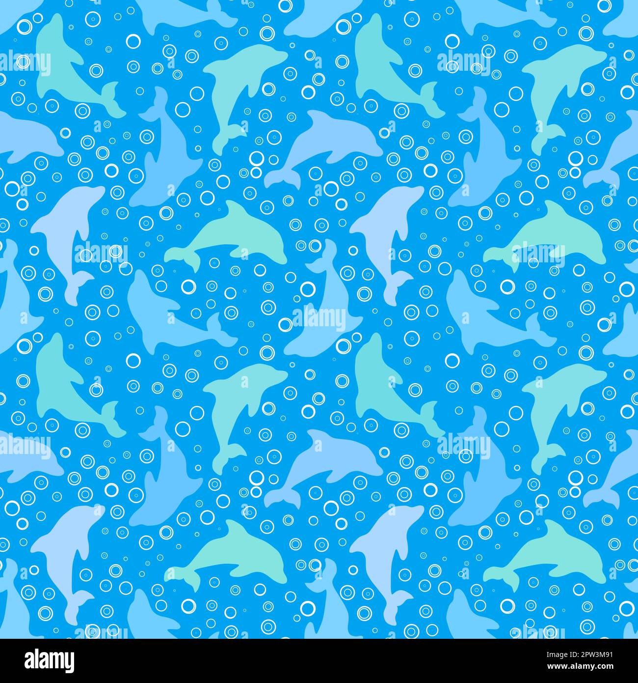 Summer animals seamless dolphins pattern for wrapping paper and kids ...