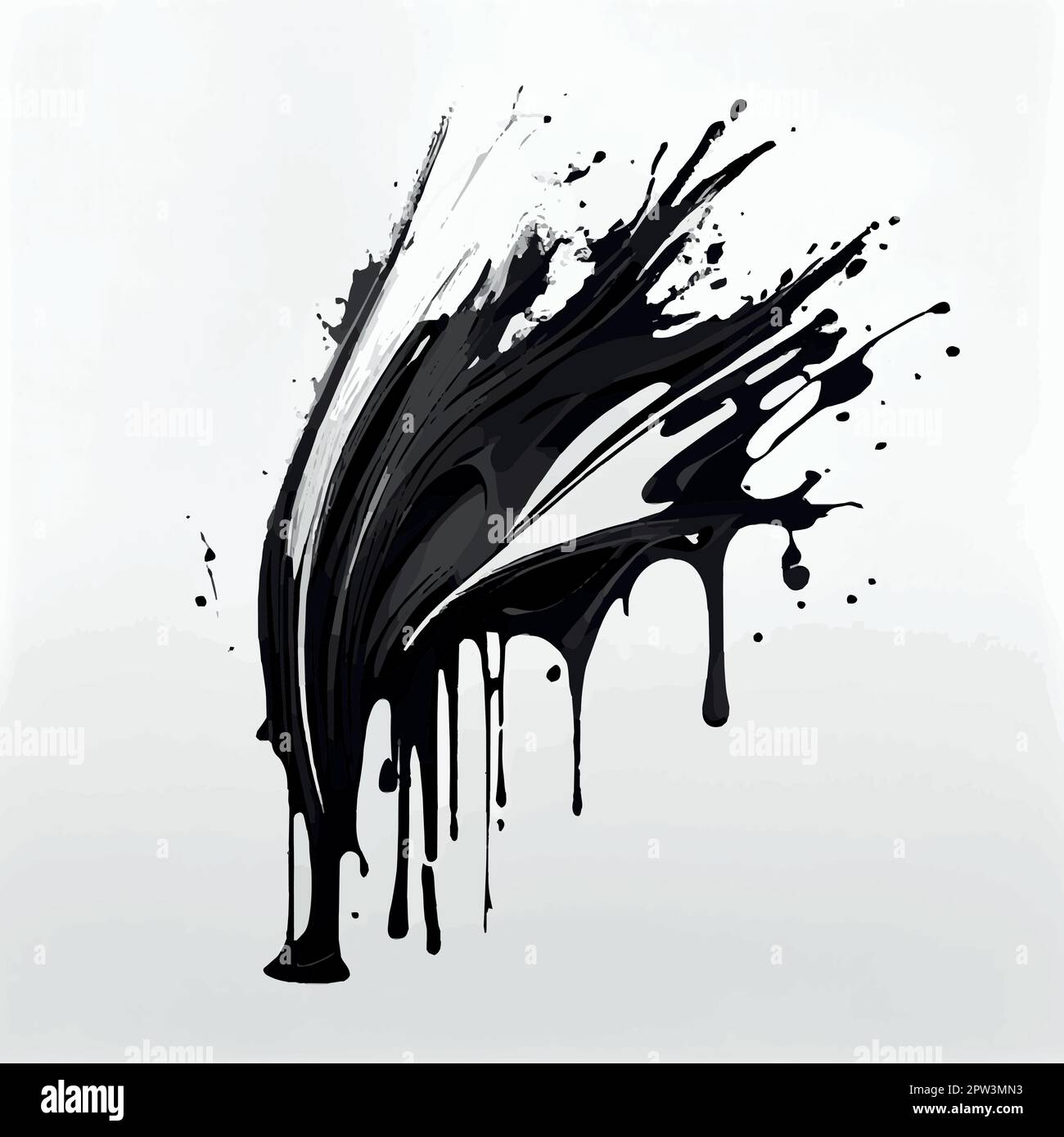 Splattered ink technique Stock Vector Images - Alamy