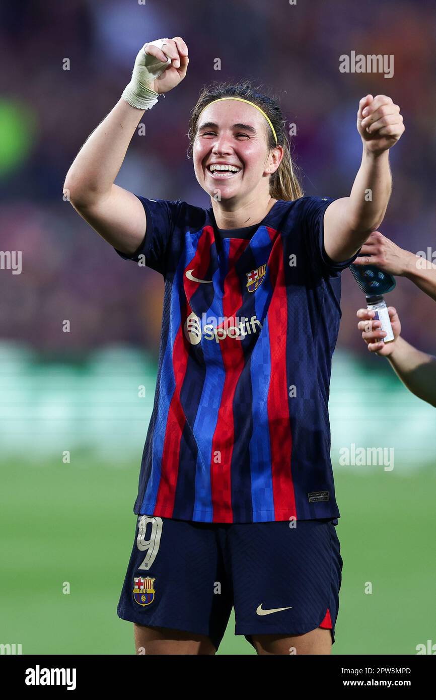 BRCELONA, SPAIN - APRIL 27: Mariona Caldentey of FC Barcelonacelebrate ...