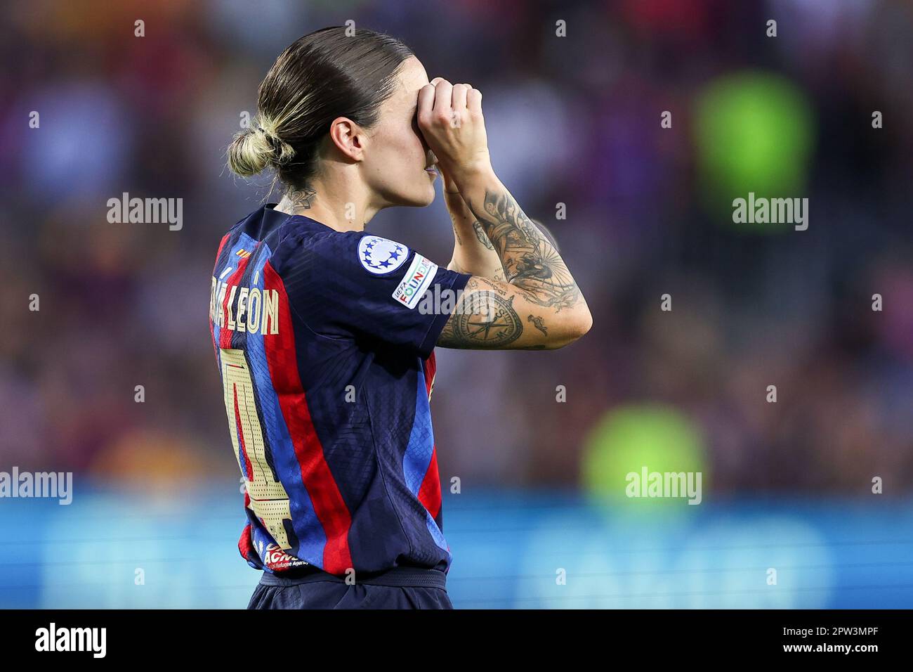 BRCELONA, SPAIN - APRIL 27: Maria Leon of FC Barcelona during the ...