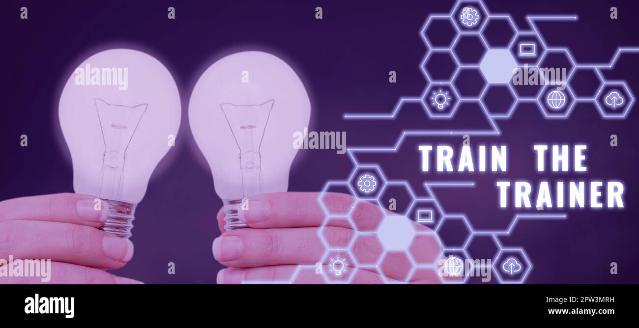 Text caption presenting Train The Trainer, Concept meaning identified ...
