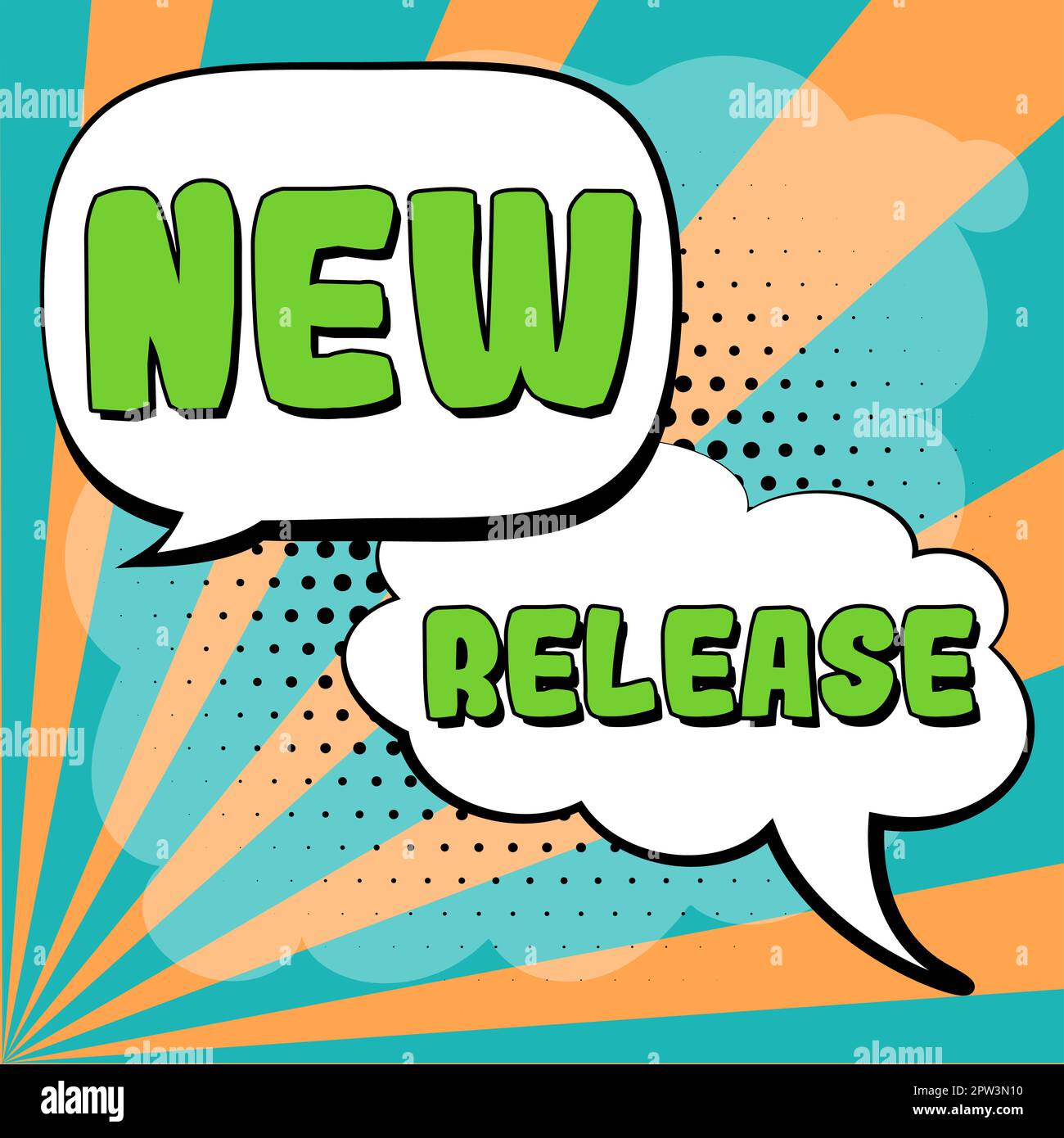 Conceptual caption New Release, Internet Concept announcing something ...