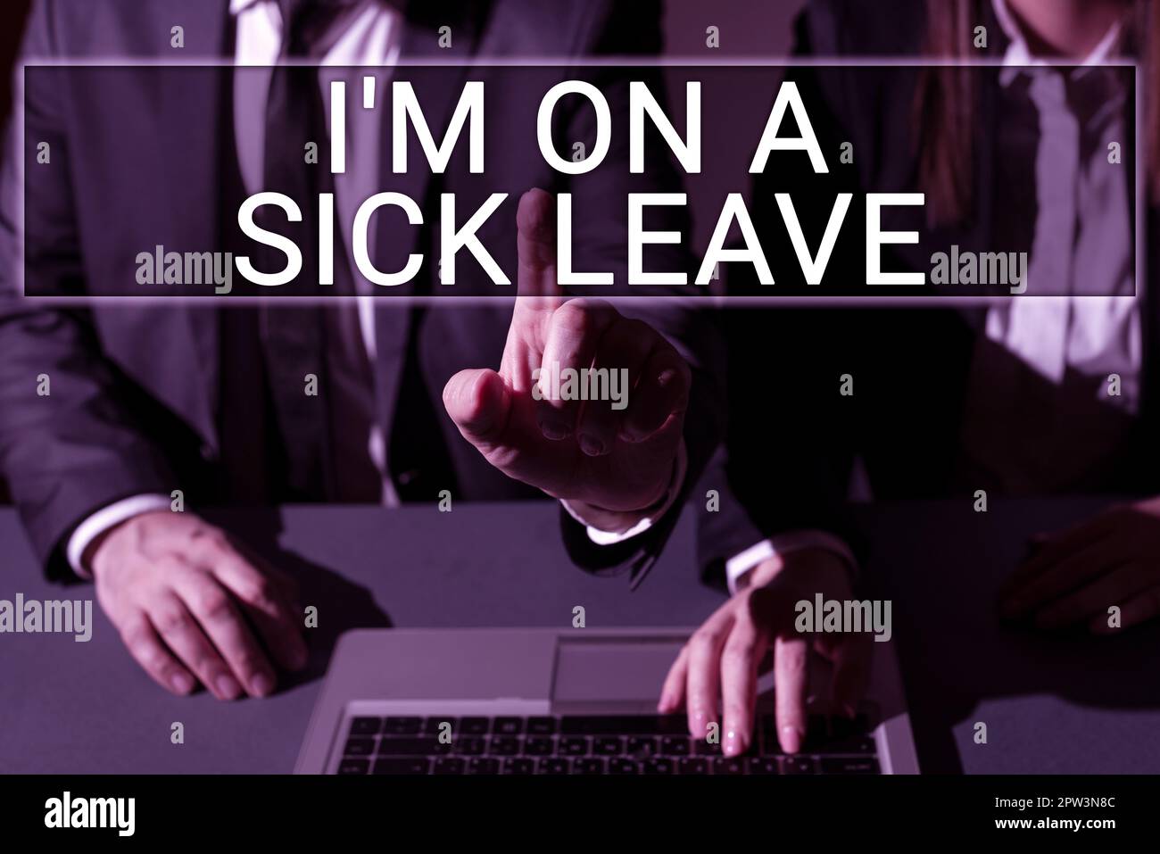 Text sign showing I'M On A Sick Leave, Internet Concept paid time off ...
