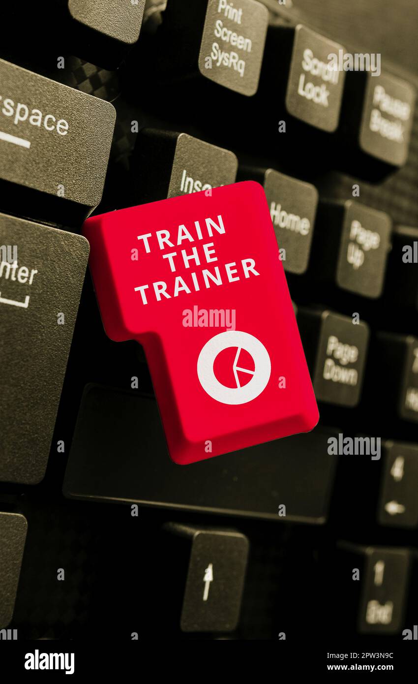 Sign displaying Train The Trainer, Concept meaning identified to teach ...