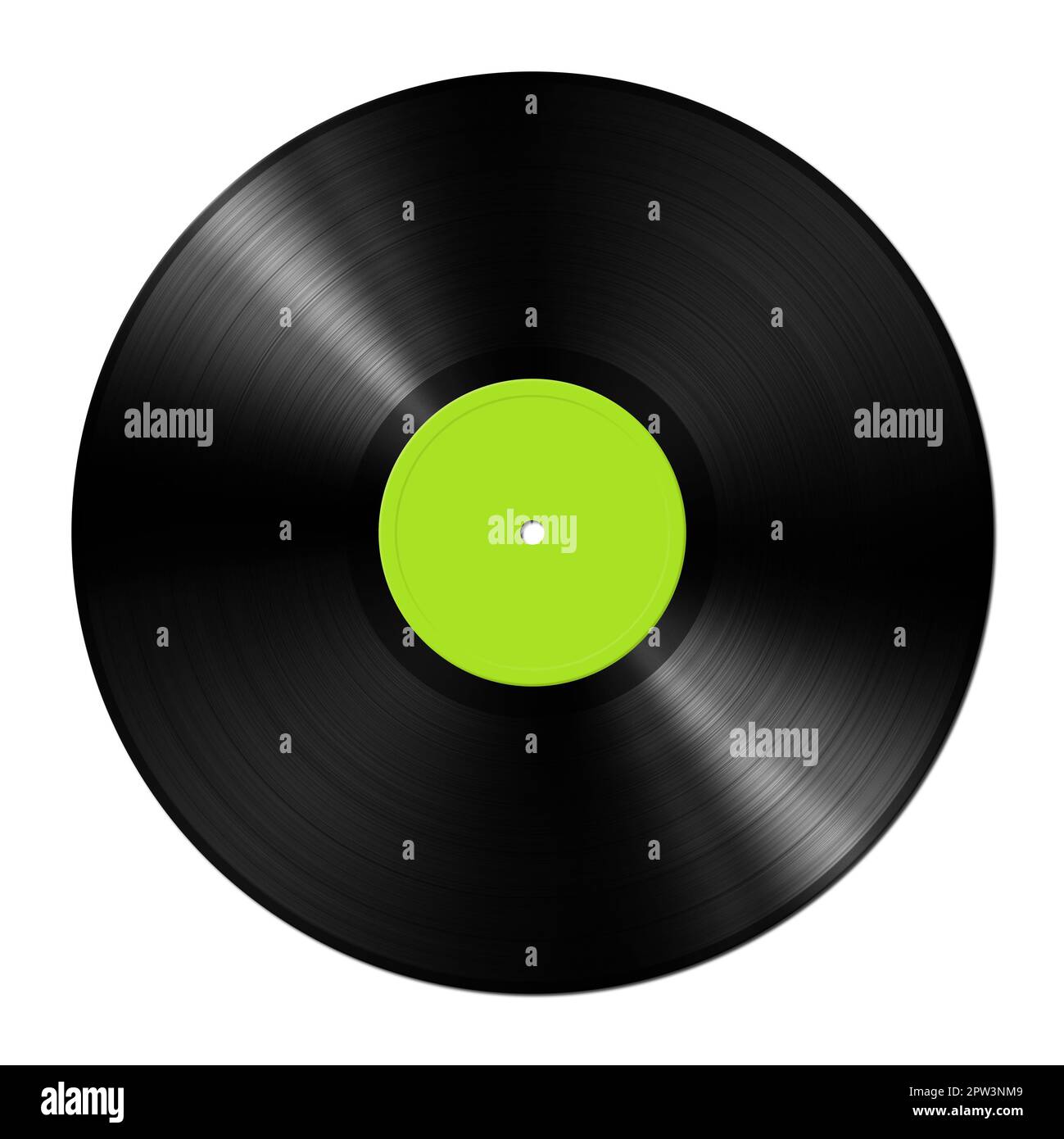 Green vinyl record isolated on white background. 3D illustration Stock ...