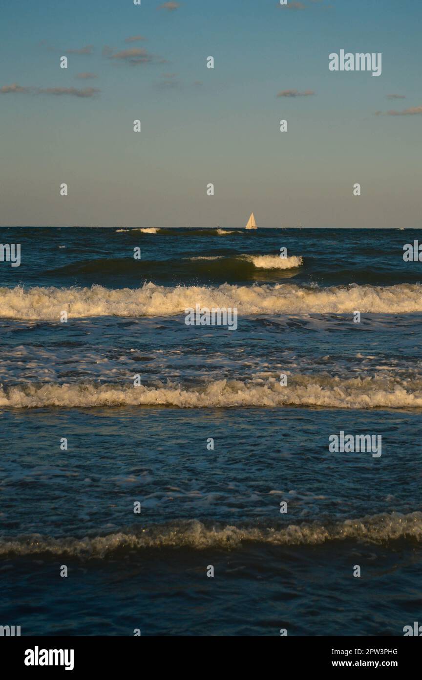 Waves at the beach, sea an the sky Stock Photo - Alamy