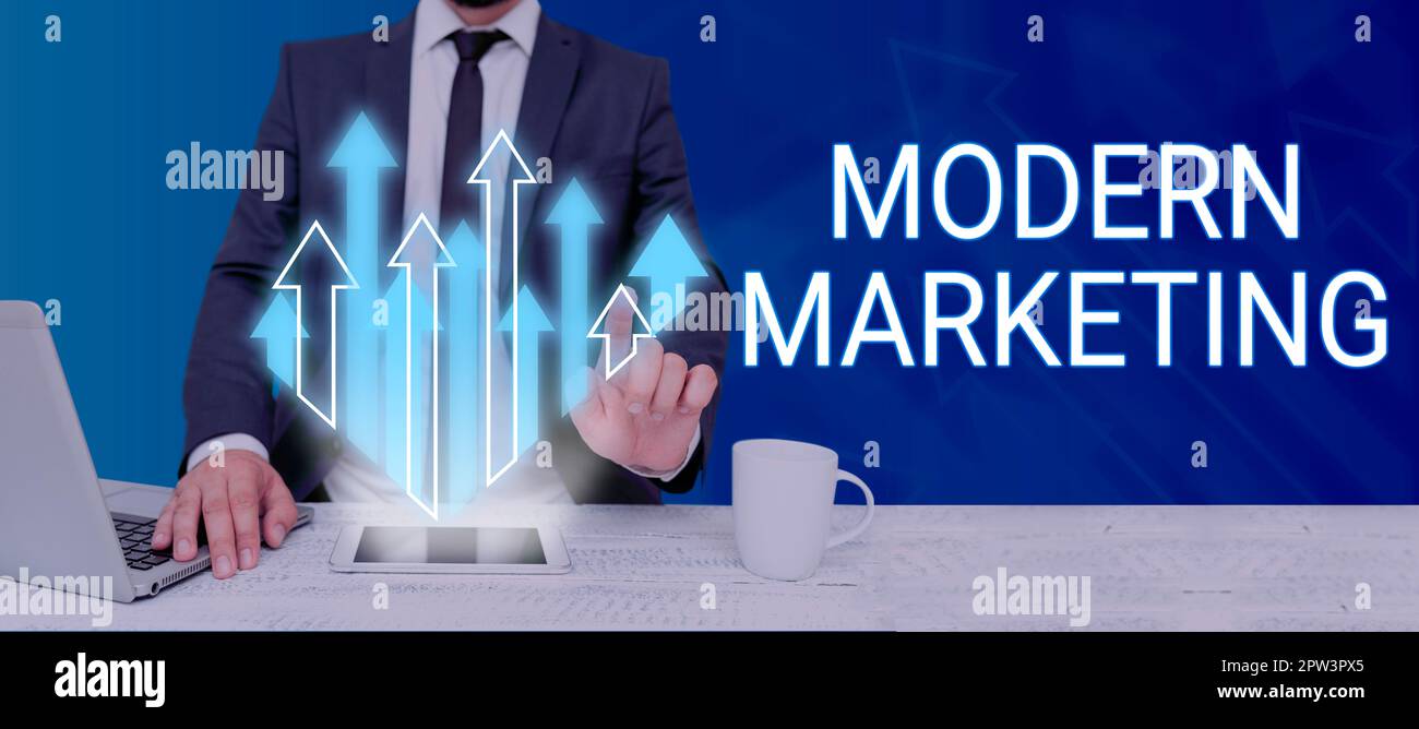 Conceptual caption Modern Marketing, Business approach methodology that ...