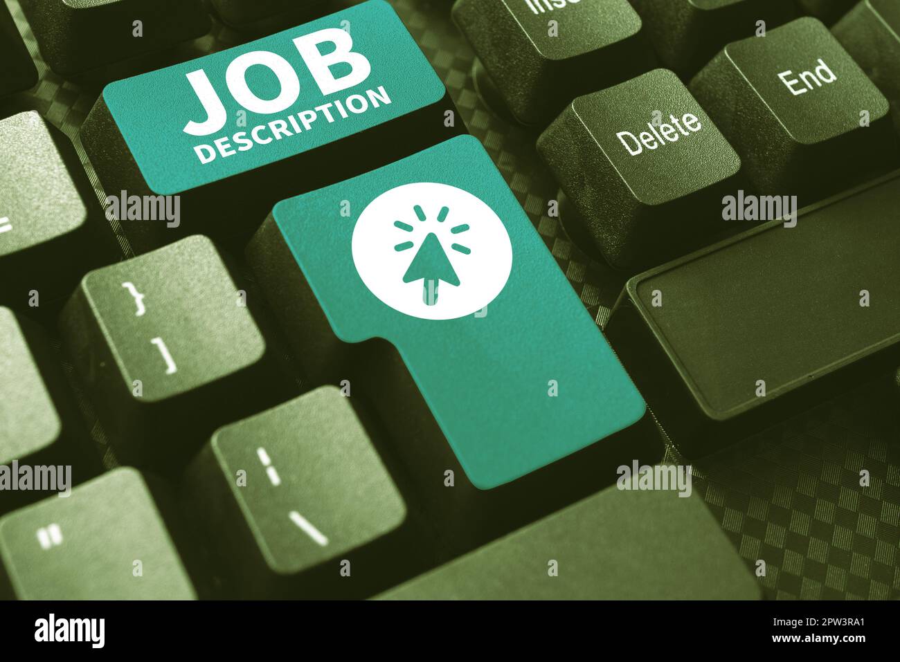 Handwriting text Job Description, Business concept A document that ...