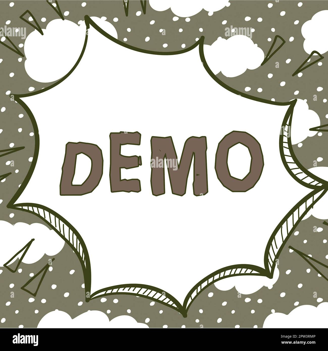 Hand writing sign Demo, Business idea exemplification display ...