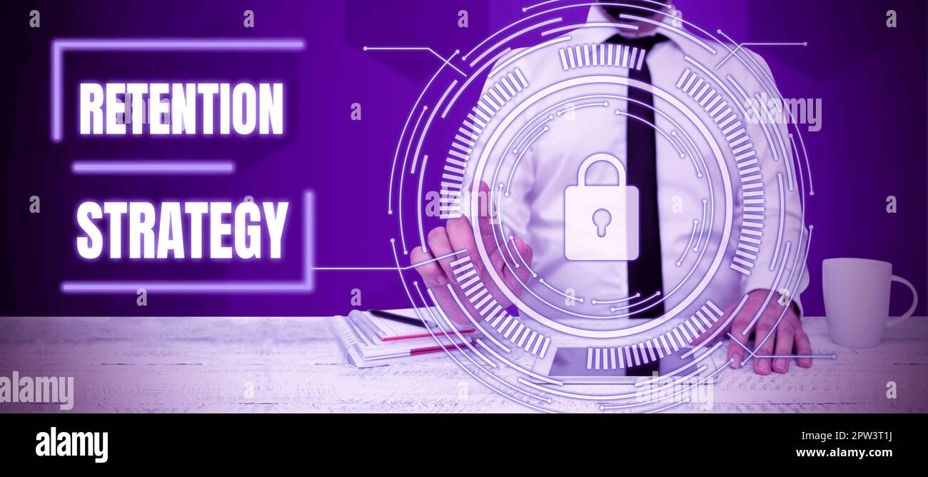 Text showing inspiration Retention Strategy, Business concept ...