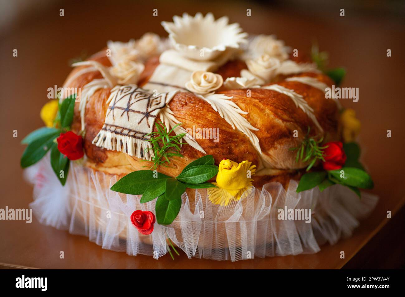 traditional Ukrainian wedding cake for a wedding celebration Stock ...