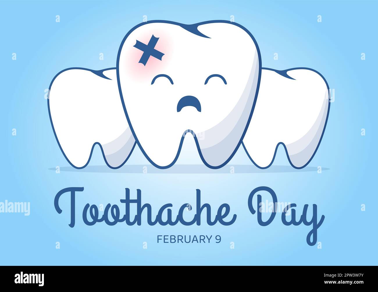 National Toothache Day on February 9 with Teeth for Dental Hygiene so ...
