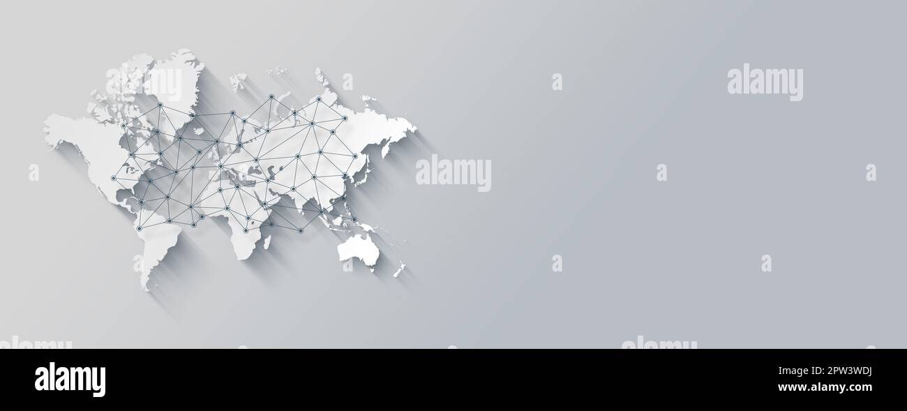 World map polygonal horizontal hi-res stock photography and images - Alamy