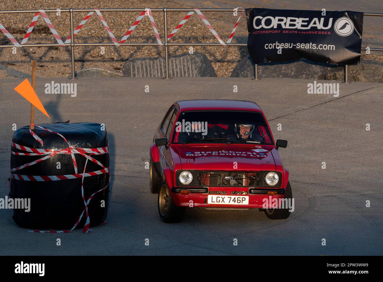 Tim Mewett racing a Ford Escort Mk2 competing in the Corbeau Seats ...