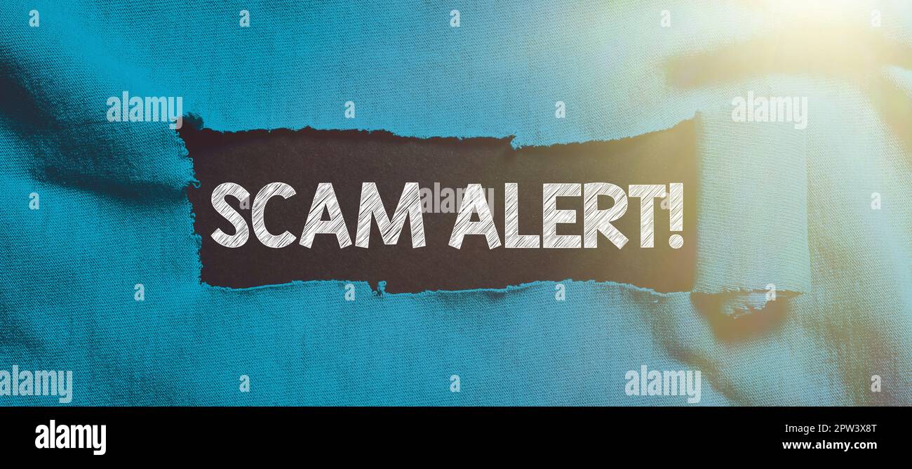 Handwriting text Scam Alert, Business overview warning someone about ...