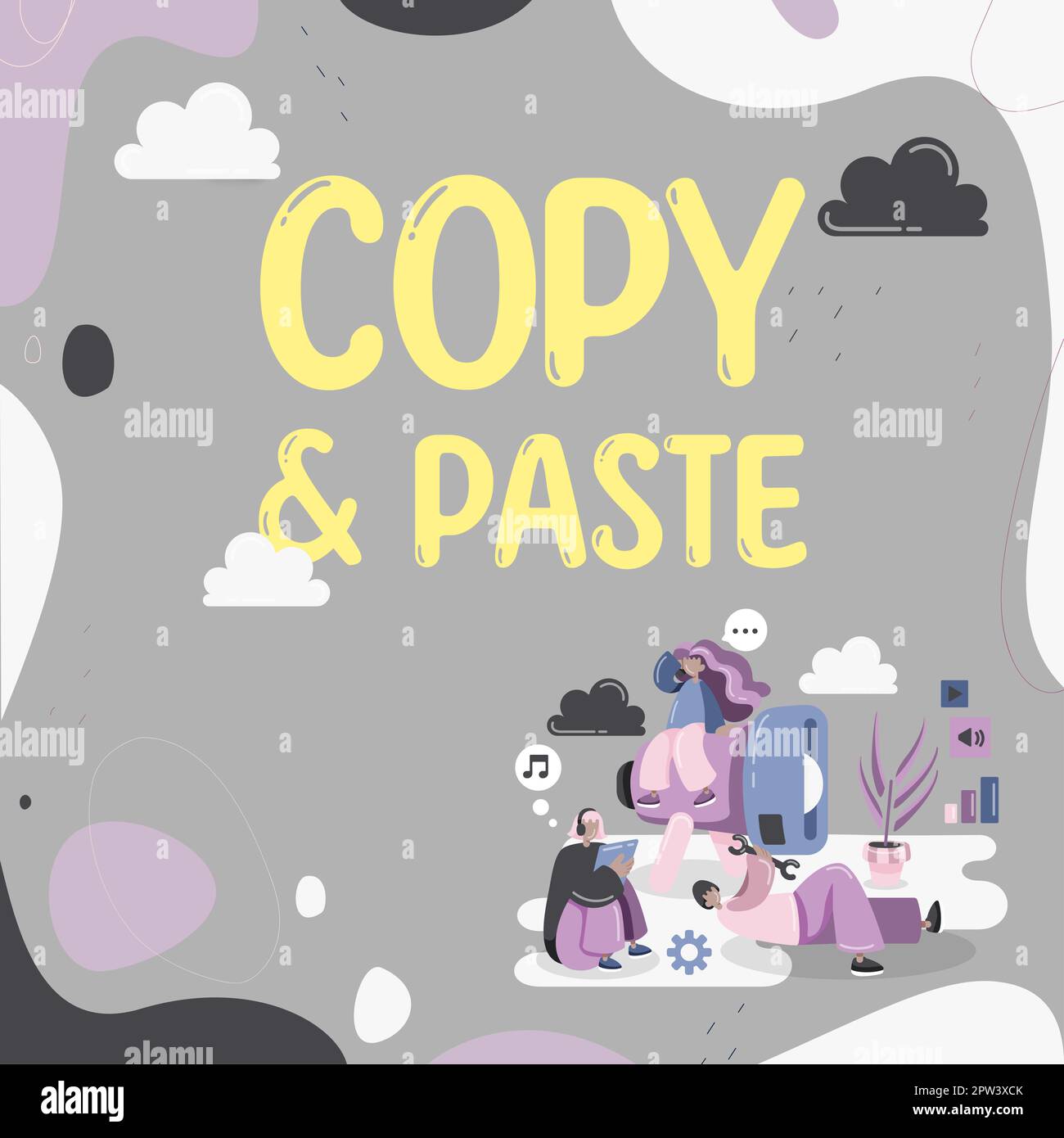 Writing displaying text Copy Paste, Business concept an imitation ...