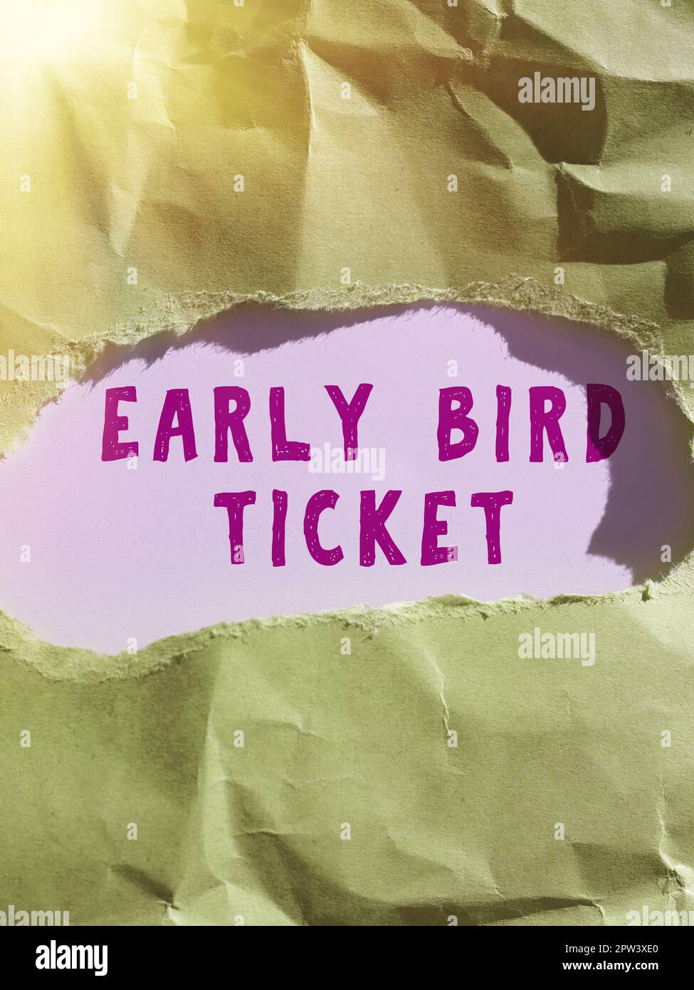 Sign displaying Early Bird Ticket, Internet Concept Buying a ticket ...