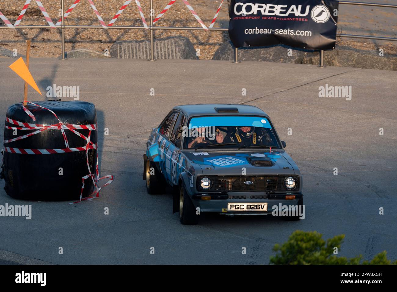 Gary Mason racing a Ford Escort Mk2 competing in the Corbeau Seats ...