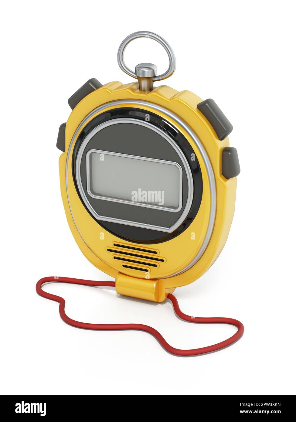 Digital chronometer isolated on white background. 3D illustration Stock ...