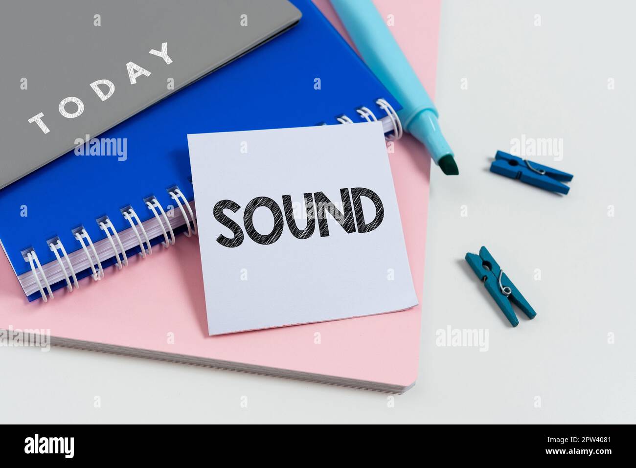Text showing inspiration Sound, Word for vibrations that travel through ...