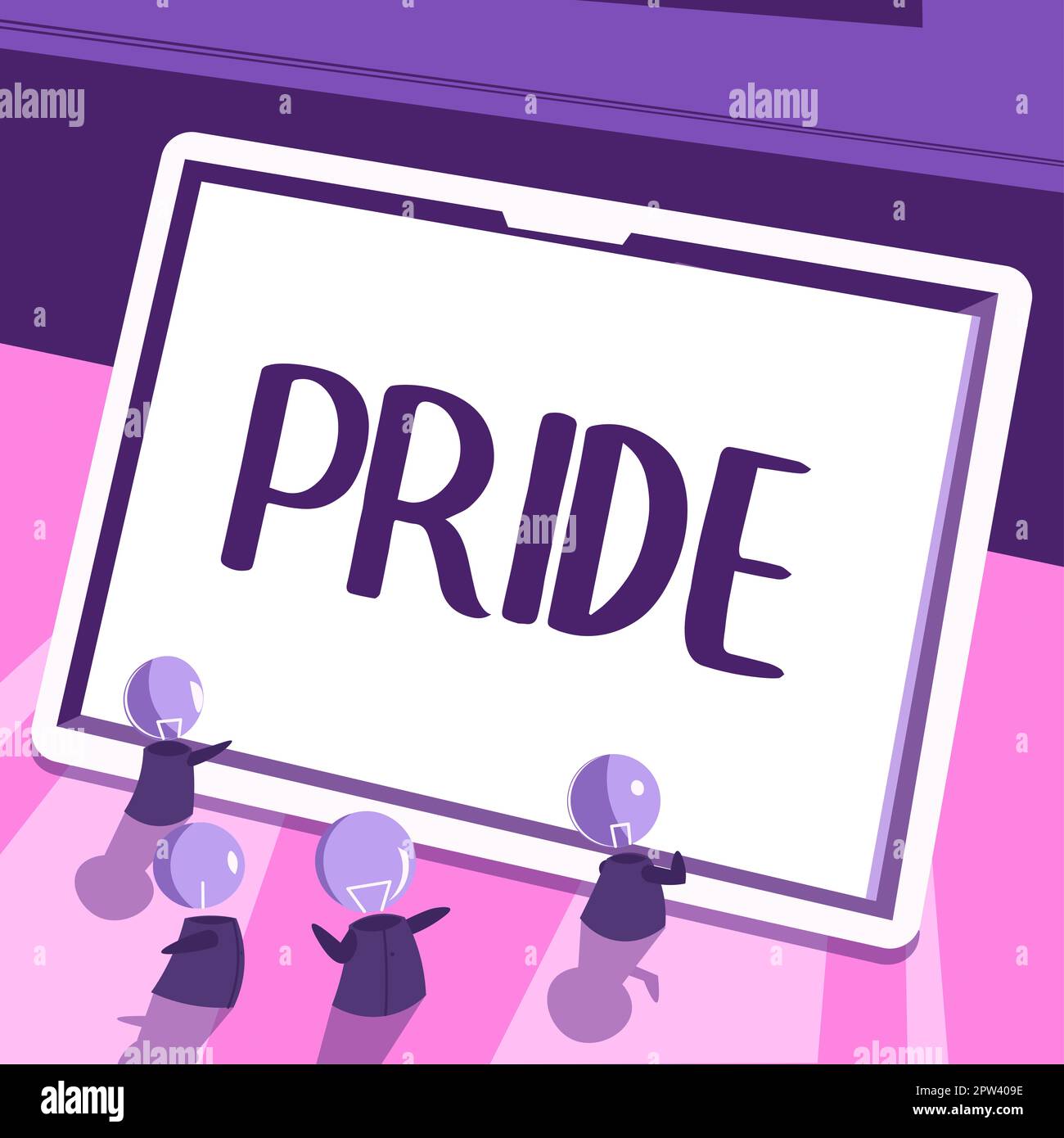 Conceptual display Pride, Business approach feeling of deep pleasure ...