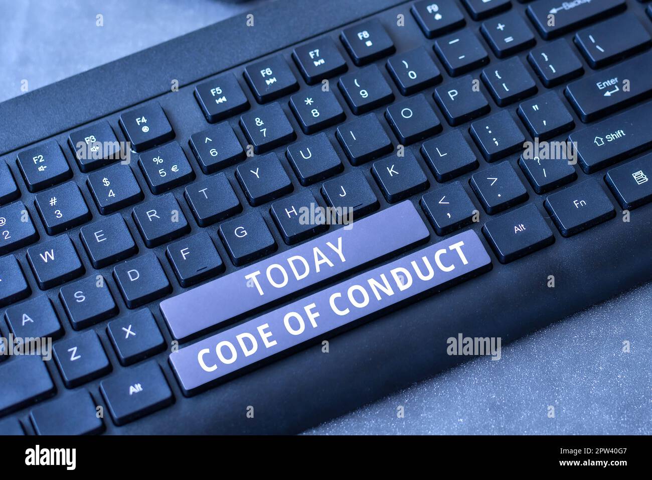 Text showing inspiration Code Of Conduct, Conceptual photo Ethics rules ...