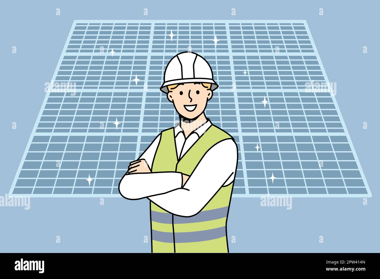 Solar panels photovoltaic plant Stock Vector Images - Alamy