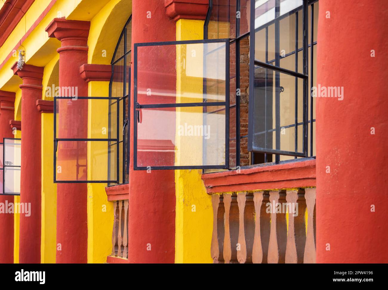 Scenic colorful colonial architecture of Cuernavaca streets in historic ...