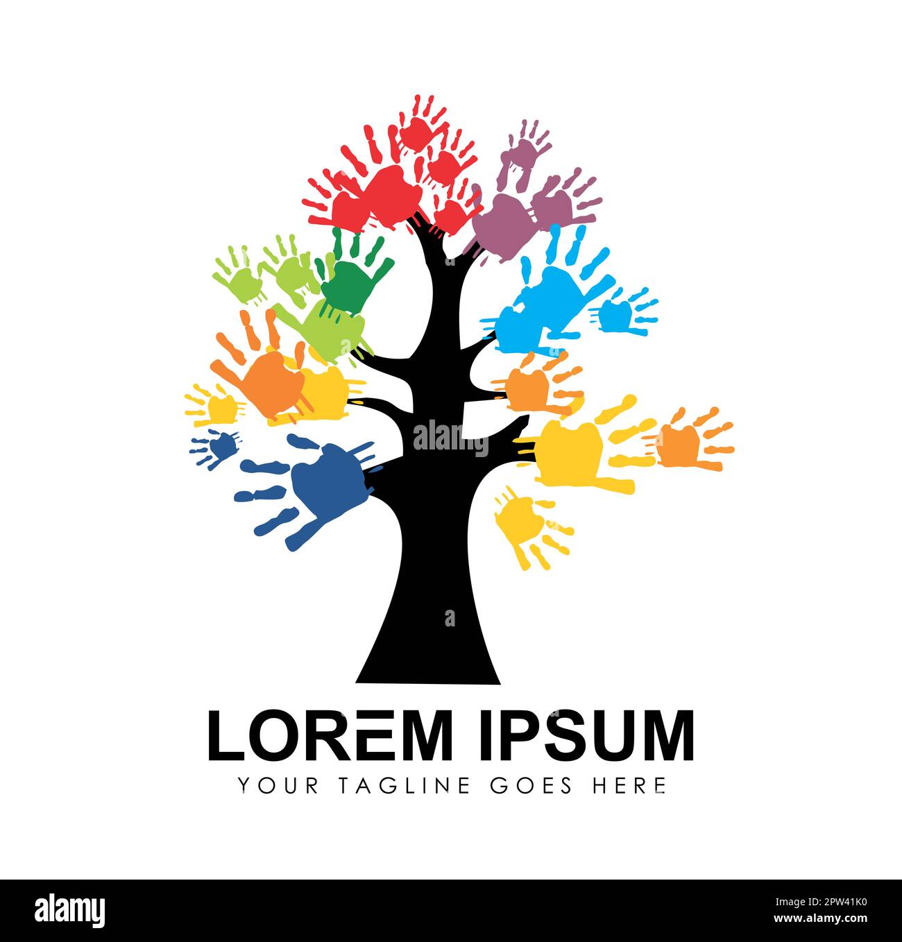 Multi color tree Stock Vector Images - Alamy