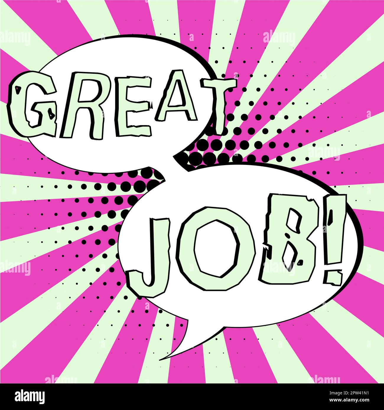 Text showing inspiration Great Job, Concept meaning Excellent work Well ...