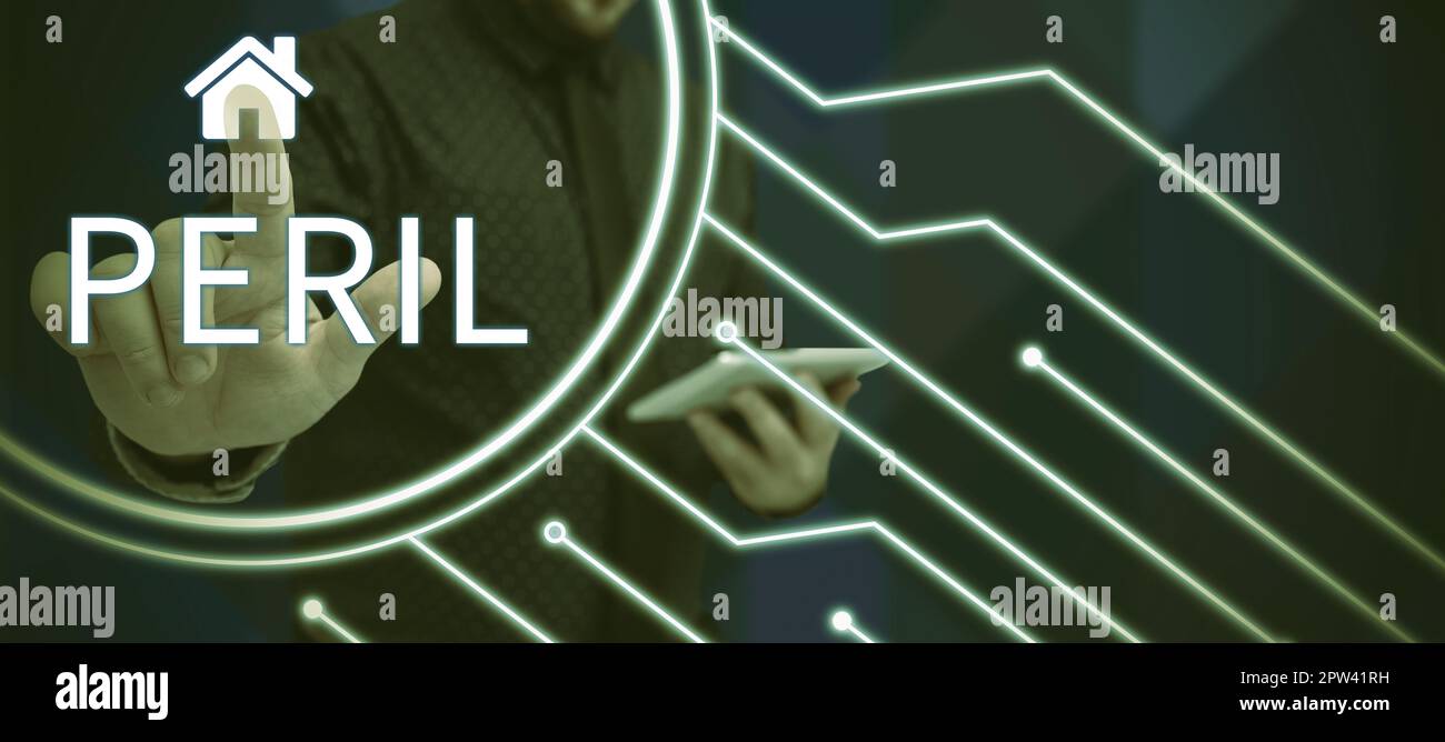 Inspiration showing sign Peril, Word Written on indicates something ...