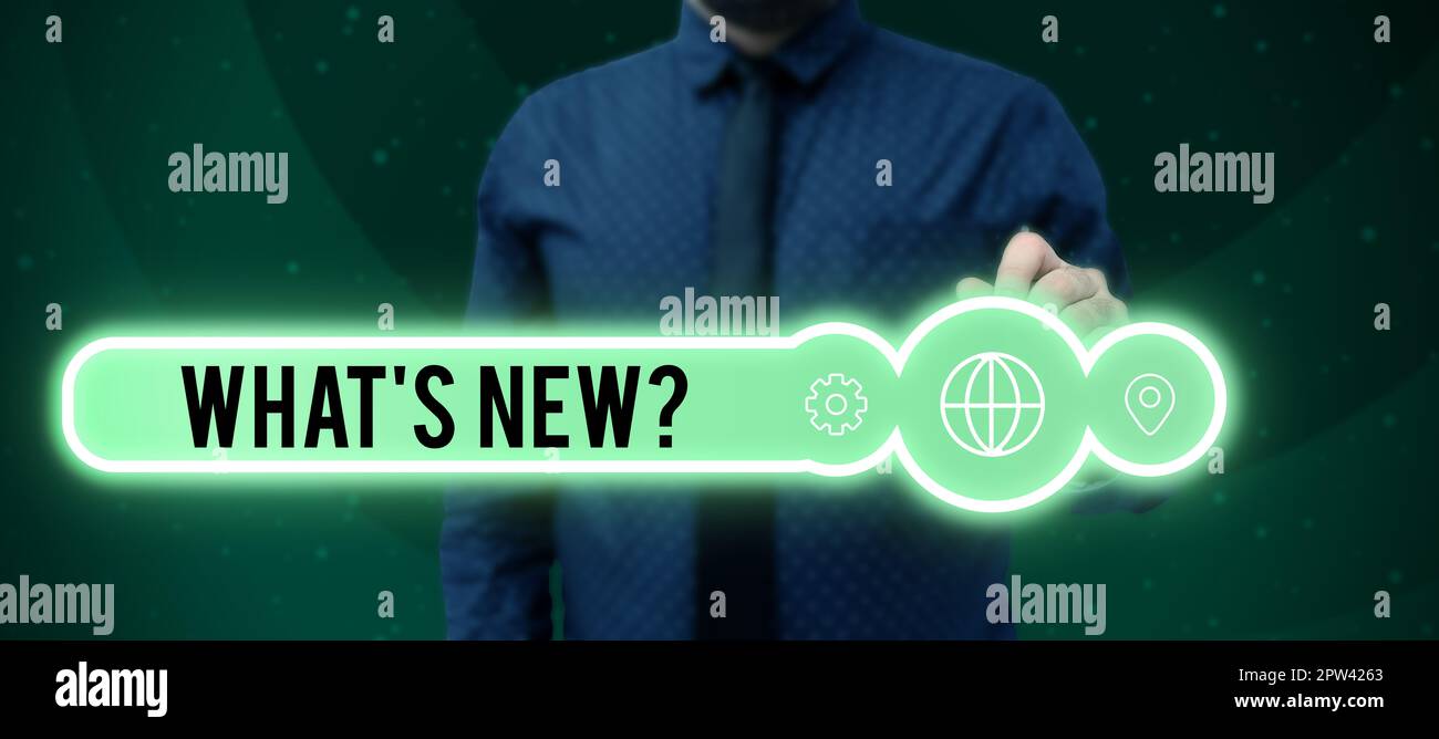 Conceptual display What's New, Business idea Asking about latest ...