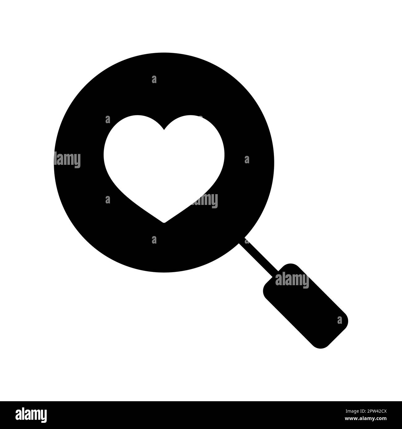 Heart search vector icon. Valentines day symbol Stock Vector Image ...