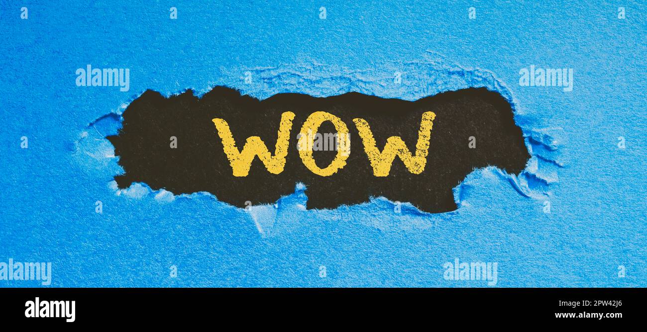 Sign displaying Wow, Word Written on Expressing astonishment and awe ...