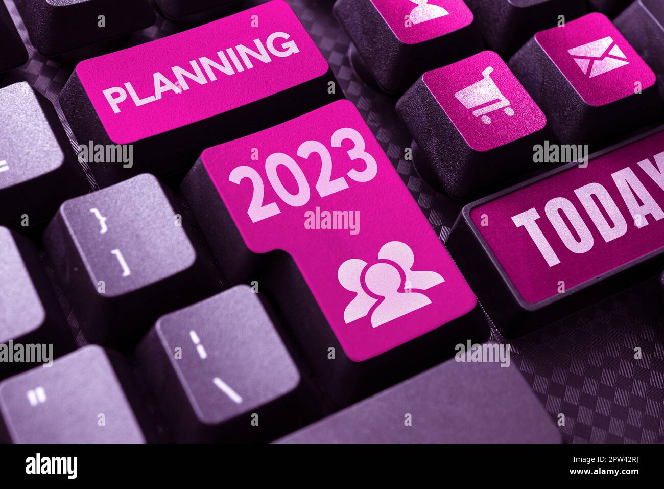 Writing displaying text Planning 2023, Word Written on Begin with end in the Mind Positioning ...