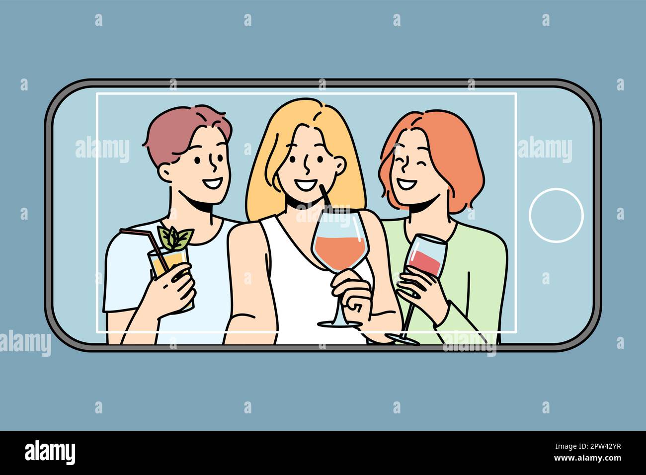 Adult friend party on Stock Vector Images - Alamy